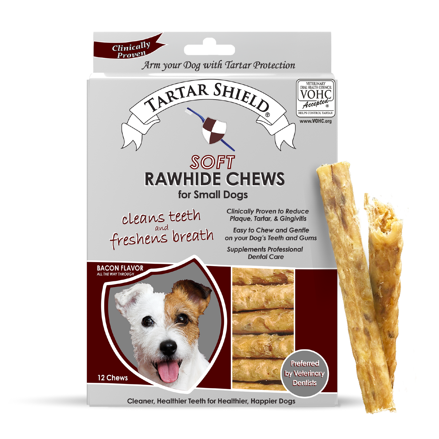 Tartar Shield® Soft Rawhide Chews for Small Dogs (12 count)